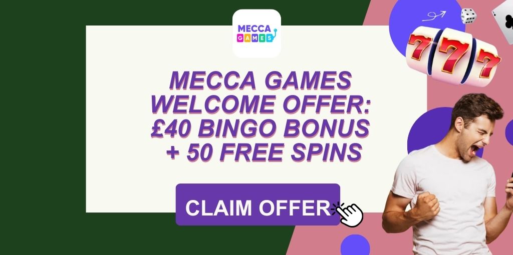 Mecca Games welcome offer: £40 bonus + 50 free spins in September 2025
