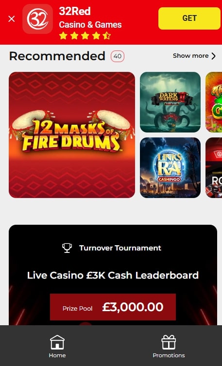 32Red review: 4.7-star rating + 5500 games + user experience